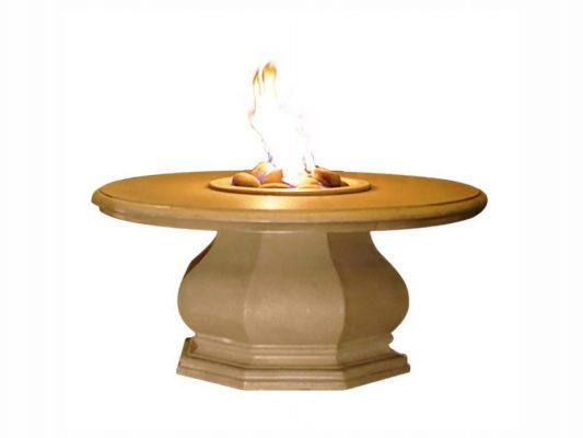 American Fyre Designs Chat Height Octagon Fire Table with Concrete Top ...
