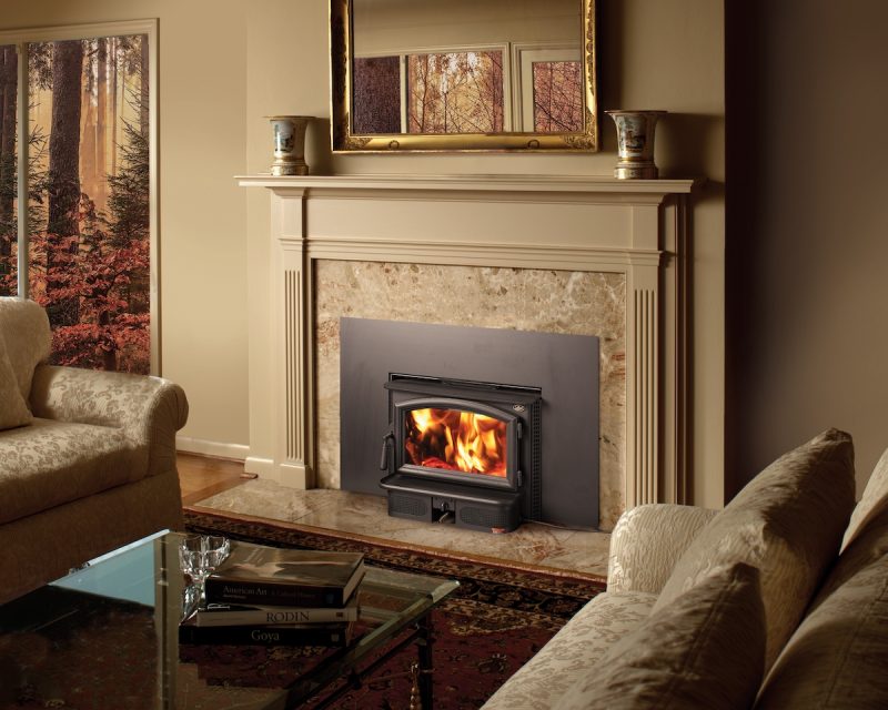 Lopi Large Flush Wood Hybrid-Fyre™ Rectangular Fireplace Insert ...
